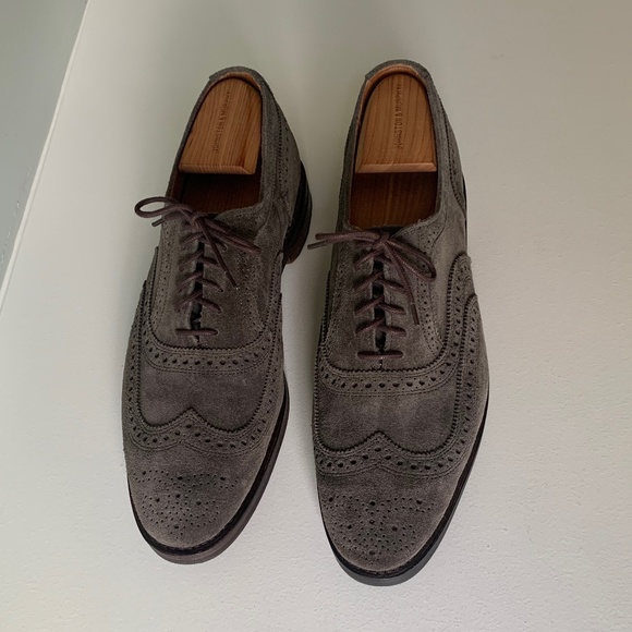 Allen Edmonds | Shoes | Allen Edmonds Neumok Suede Wingtip Oxford Grey ...